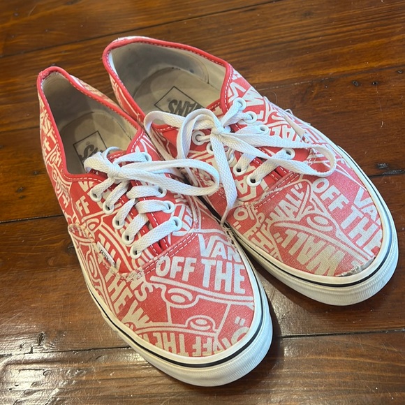 Vans | Shoes | Vans Off The Wall Red White Shoes | Poshmark